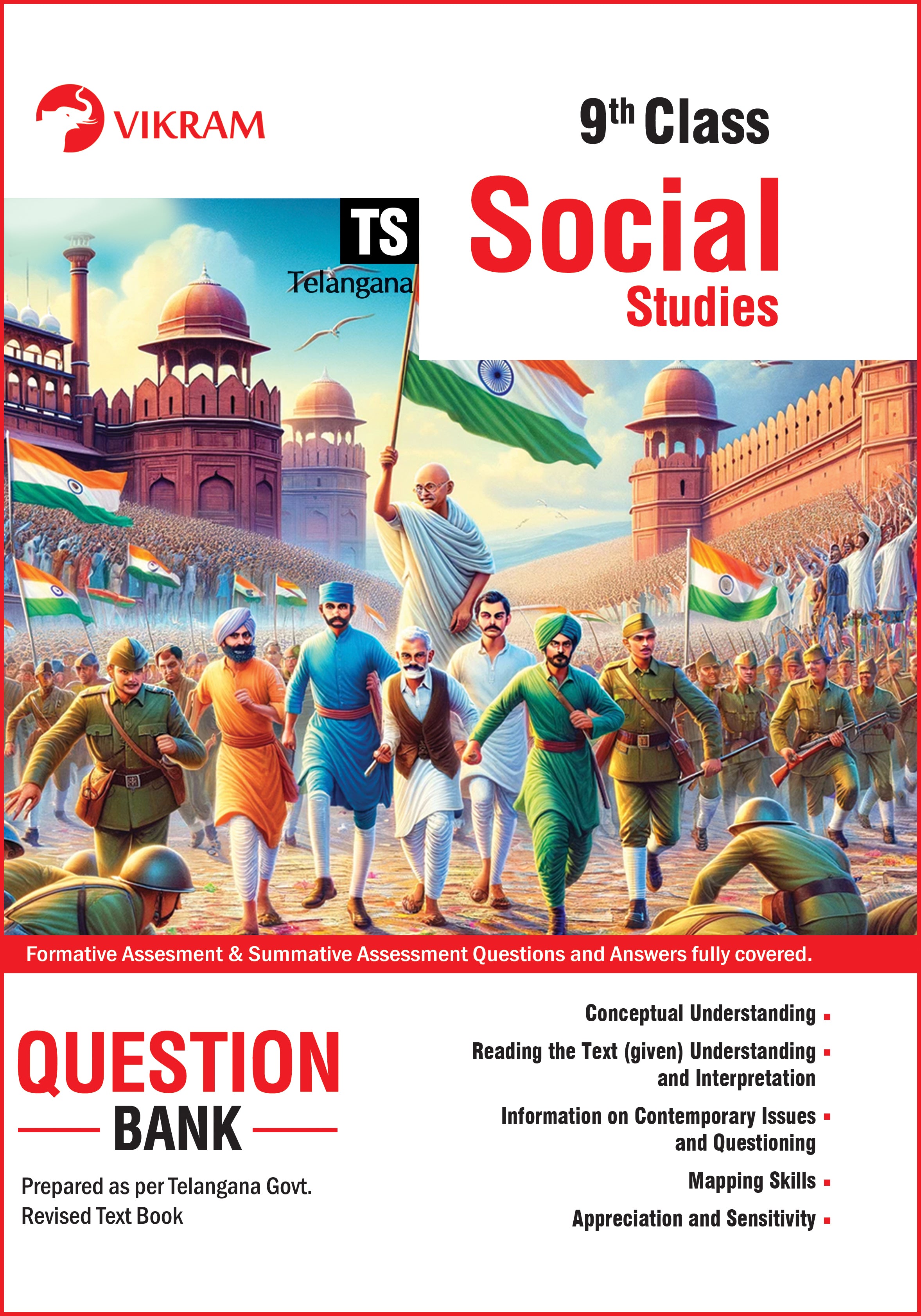 9 Class - Social Studies - Question Bank - Telangana | Vikram Books