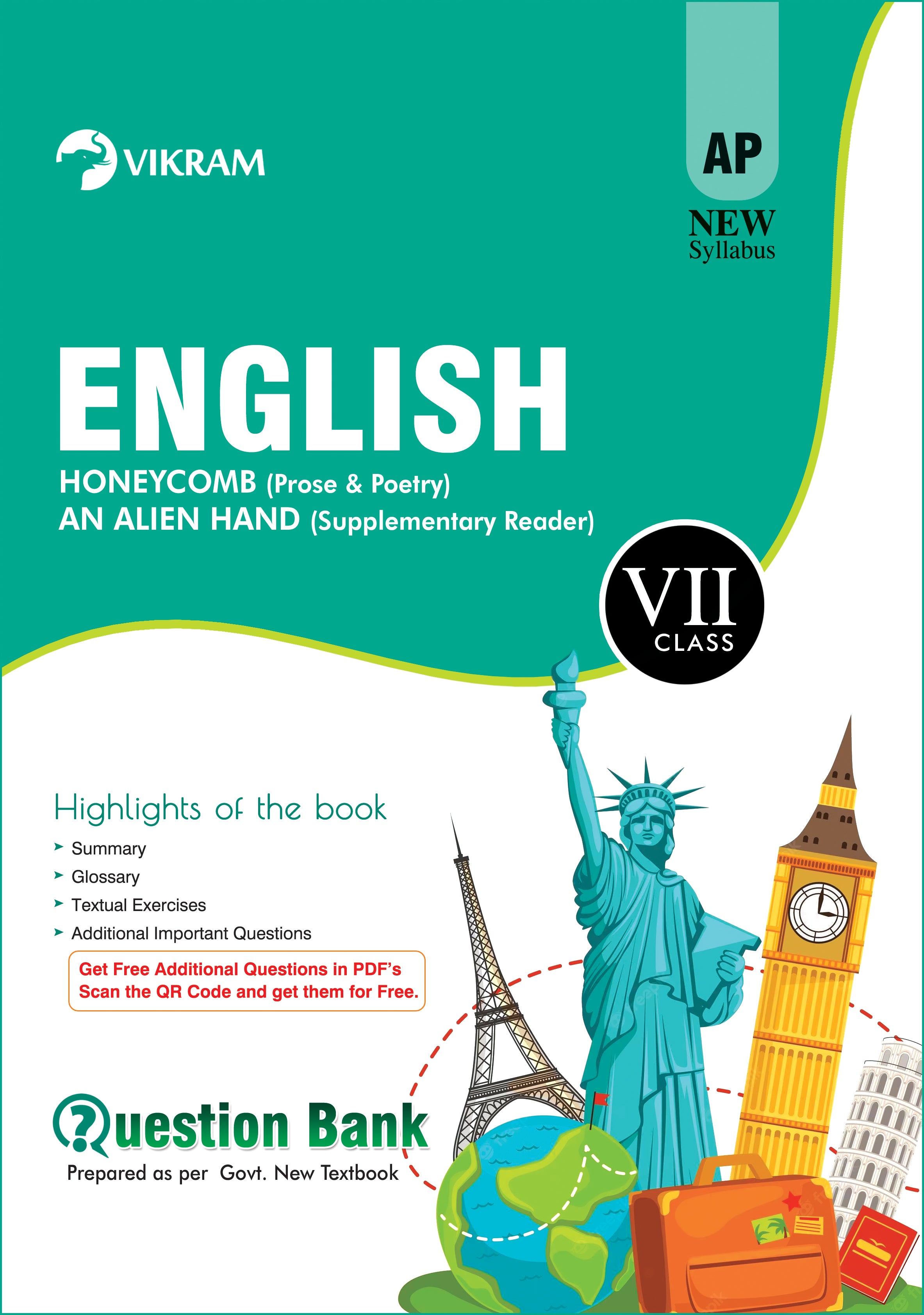 7th Class ENGLISH Question Bank Andhra Pradesh | Vikram Books