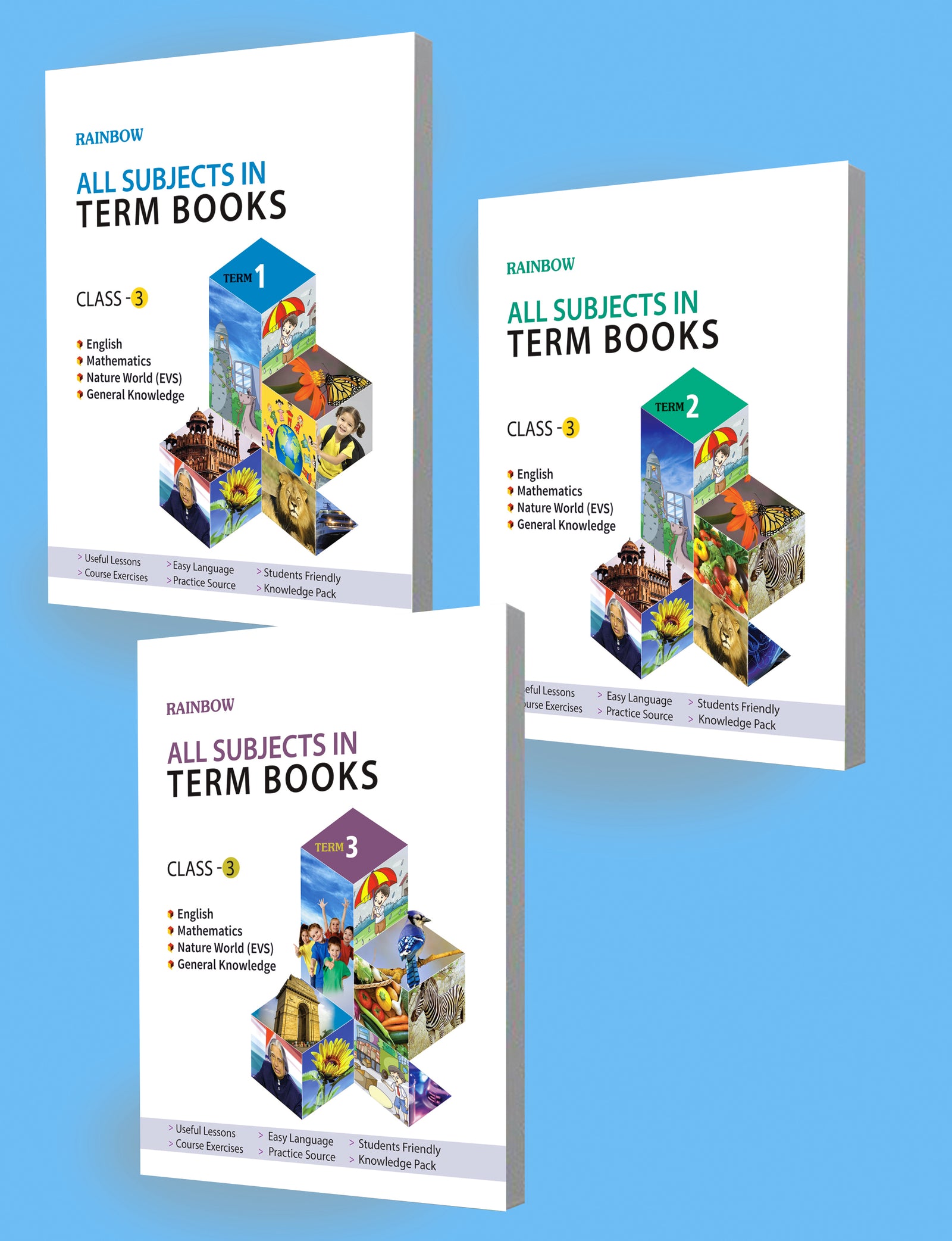 Rainbow Class - 3 Term Books 1,2,3 | Vikram Books